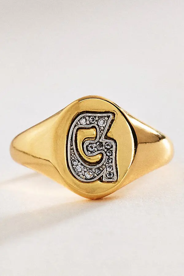 Anthropologie Signet Monogrm Rg - G