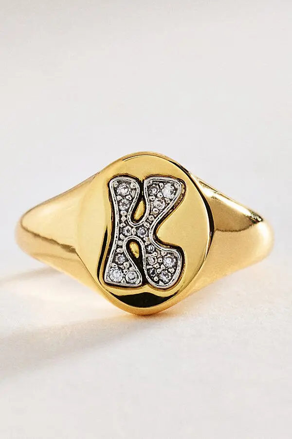 Anthropologie Signet Monogrm Rg - K