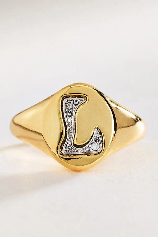 Anthropologie Signet Monogrm Rg - L
