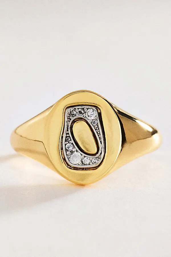 Anthropologie Signet Monogrm Rg - O