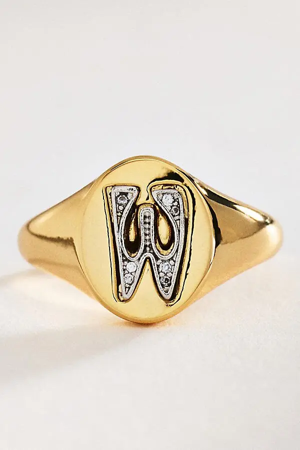 Anthropologie Signet Monogrm Rg - W
