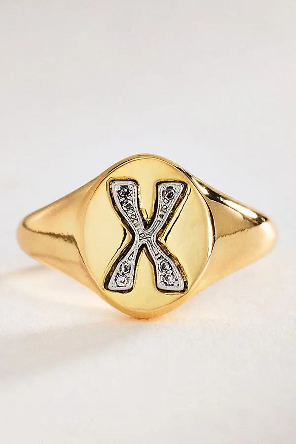 Anthropologie Signet Monogrm Rg - X