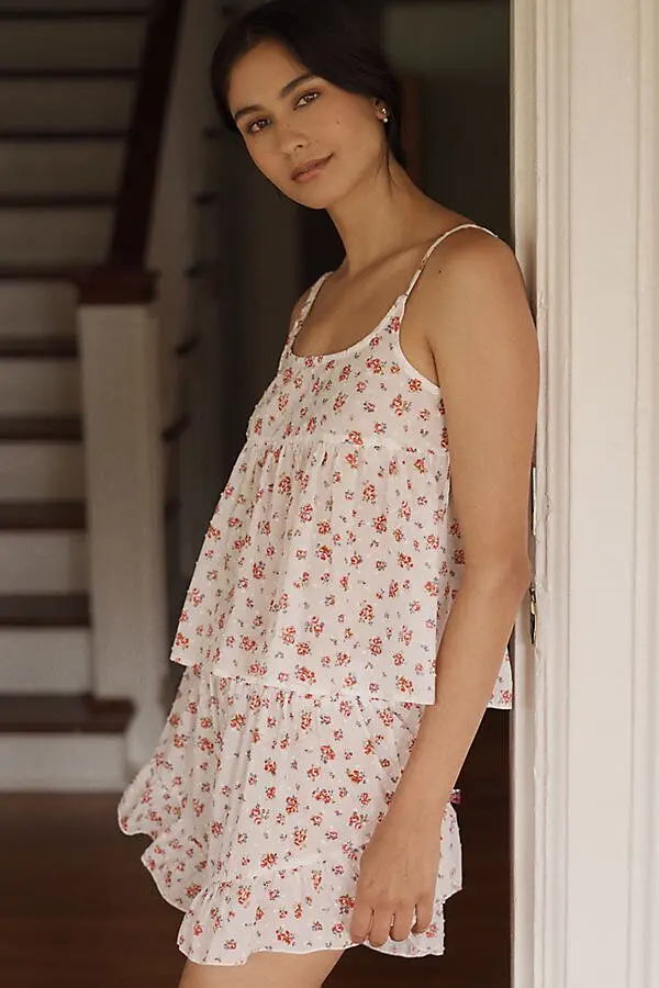 PAPINELLE Swiss Dot Cotton Pajama Set - White
