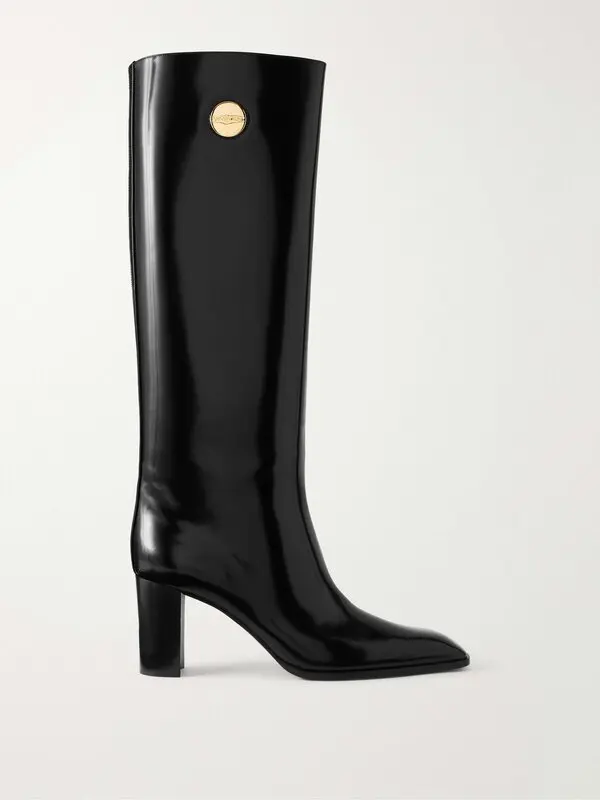 Saint Laurent Louis 85 Leather Knee-height Boots