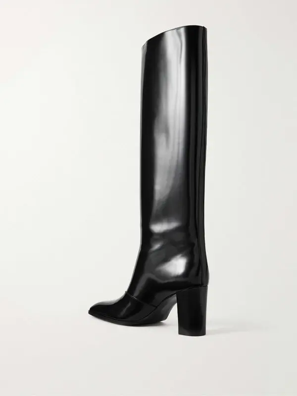 Saint Laurent Louis 85 Leather Knee-height Boots