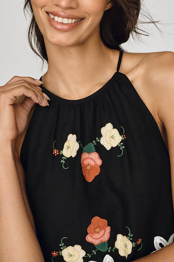 Rixo Cilla Embroidered Top