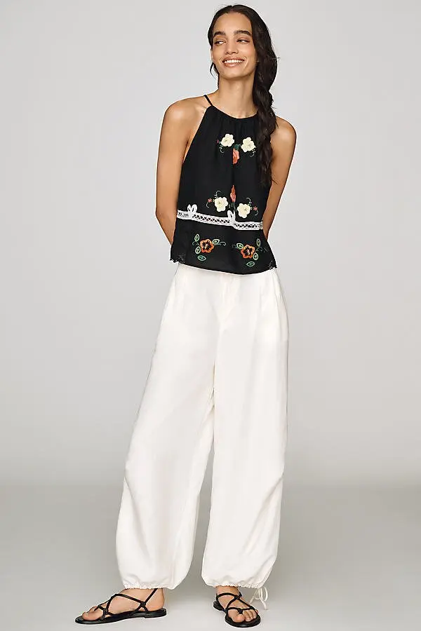 Rixo Cilla Embroidered Top