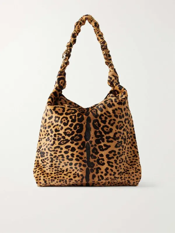 Saint Laurent Amalia Leopard-print Leather Shoulder Bag