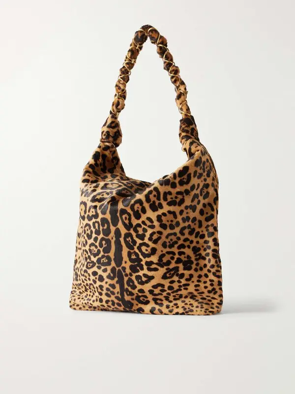 Saint Laurent Amalia Leopard-print Leather Shoulder Bag