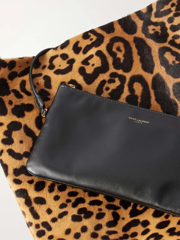 Saint Laurent Amalia Leopard-print Leather Shoulder Bag