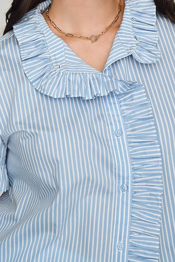 English Factory Ruffled Buttondown Shirt