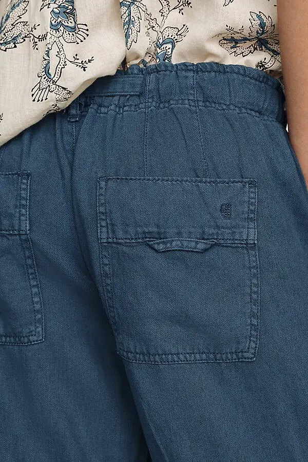 PILCRO Cotton Linen Cargo Pants