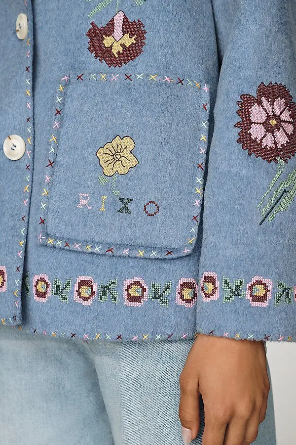 Rixo Tashia Juliette Embroidered Jacket