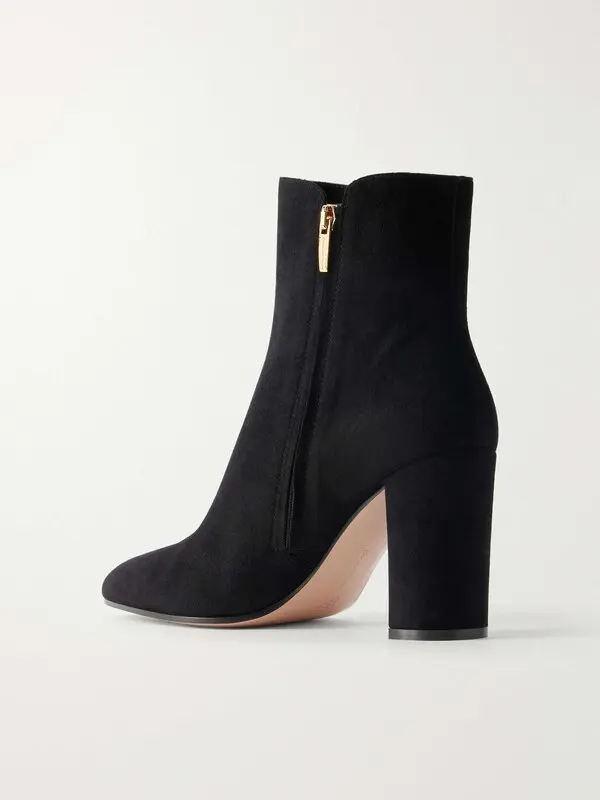 GIANVITO ROSSI 85 Suede Heeled Ankle-boots