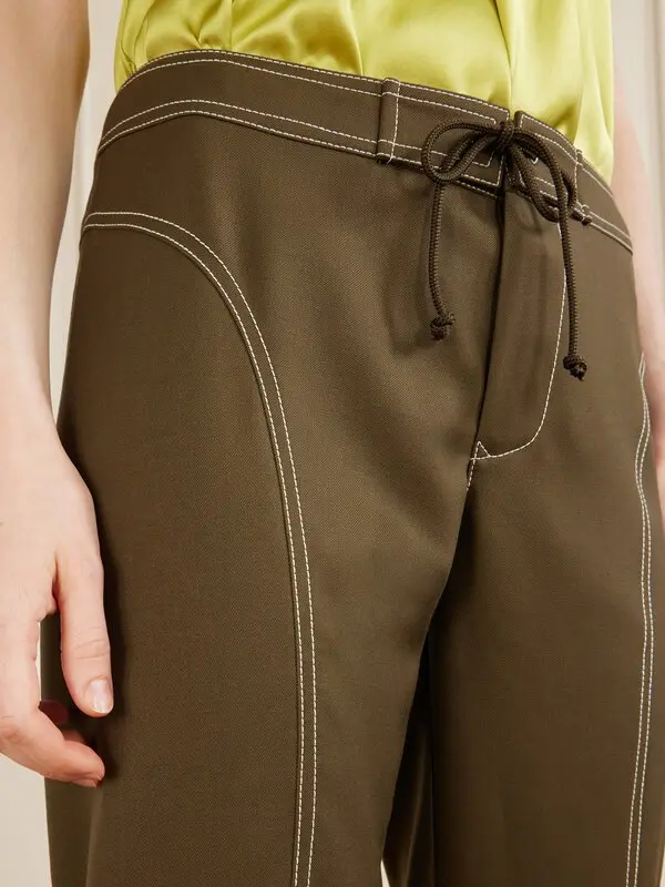 Aflalo Zuri Twill Skinny-leg Capri Pants - Green
