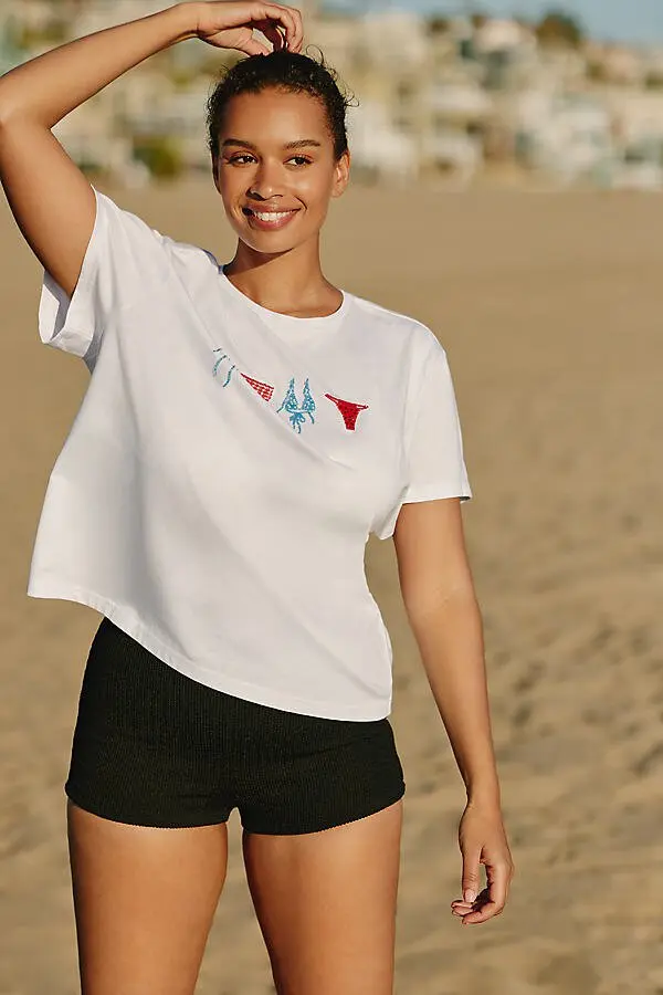 JACQUIE THE LABEL Beaded T-shirt