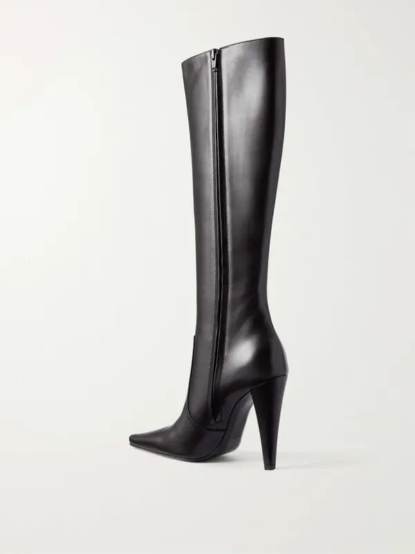 Saint Laurent 77 110 Leather Knee Height Boots