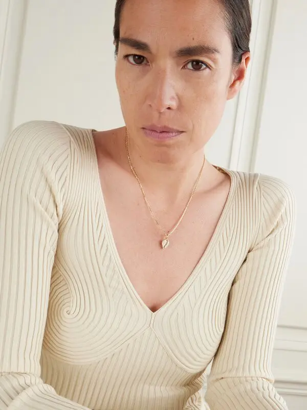 ANITA KO 18 Karat Diamond Puka Pendant