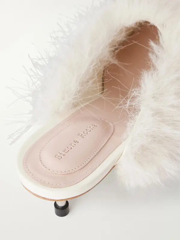 Simone Rocha Plush Mules - Neutrals