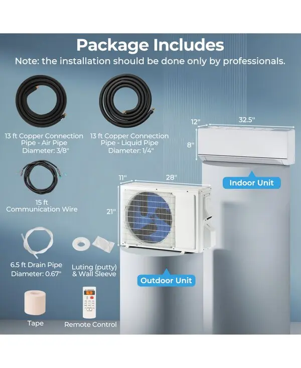 SUGIFT 12000 Btu 24 Seer2 208-230v Energy Star Ductless Mini Split Heat Pump