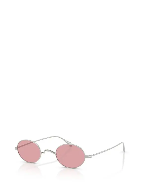 Oliver Spencer Calidor Round Frame Eyeglasses - Silver