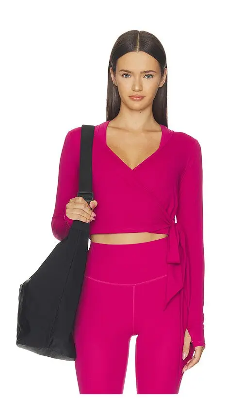 Splits59 Bella Airweight Lite Wrap Top - Sangria