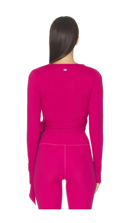 Splits59 Bella Airweight Lite Wrap Top - Sangria