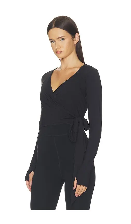 Splits59 Ariweight Lite Wrap Top - Black