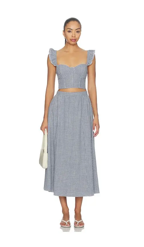 Astr The Label Wedelia Top In Blue