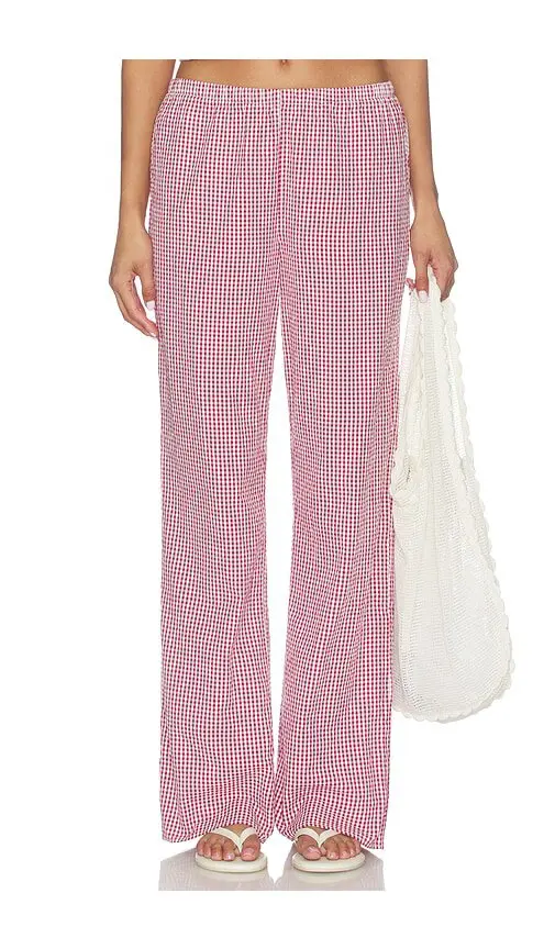 FAVORITE DAUGHTER The Everything Pant - Raspberry & White