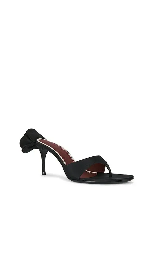 Magda Butrym Satin Floral Stiletto Heel Sandals