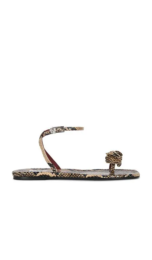 Magda Butrym Rose Sandal In Brown - Snake