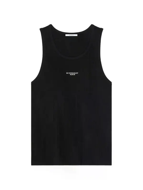 Givenchy Logo-print Ribbed Tank Top - Black