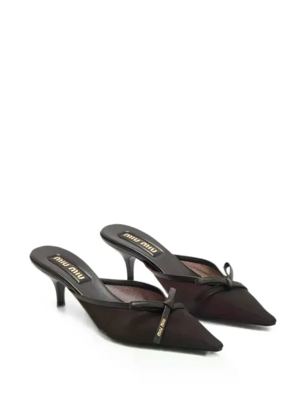 Miu Miu Mesh Bow-detail Pumps