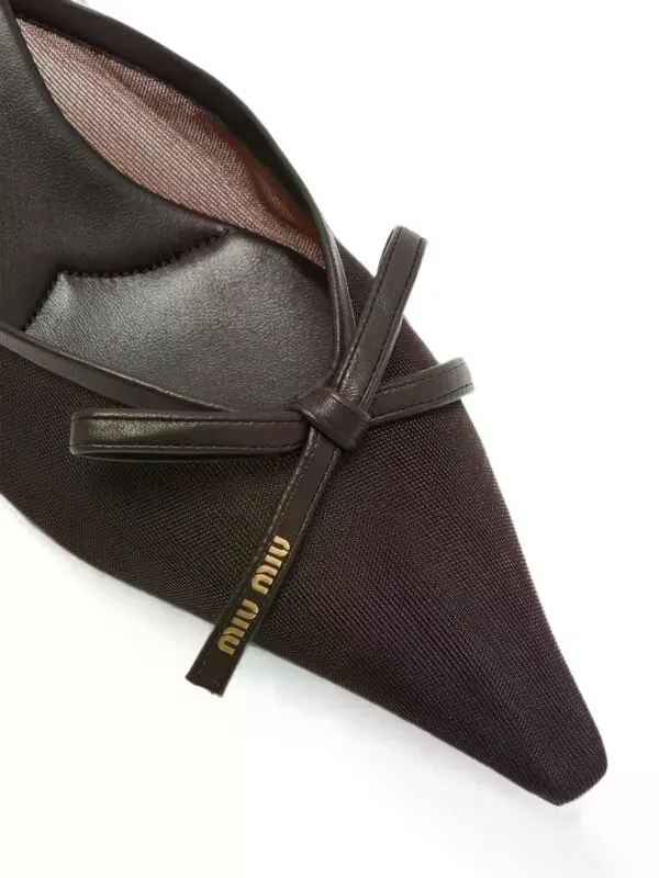 Miu Miu Mesh Bow-detail Pumps