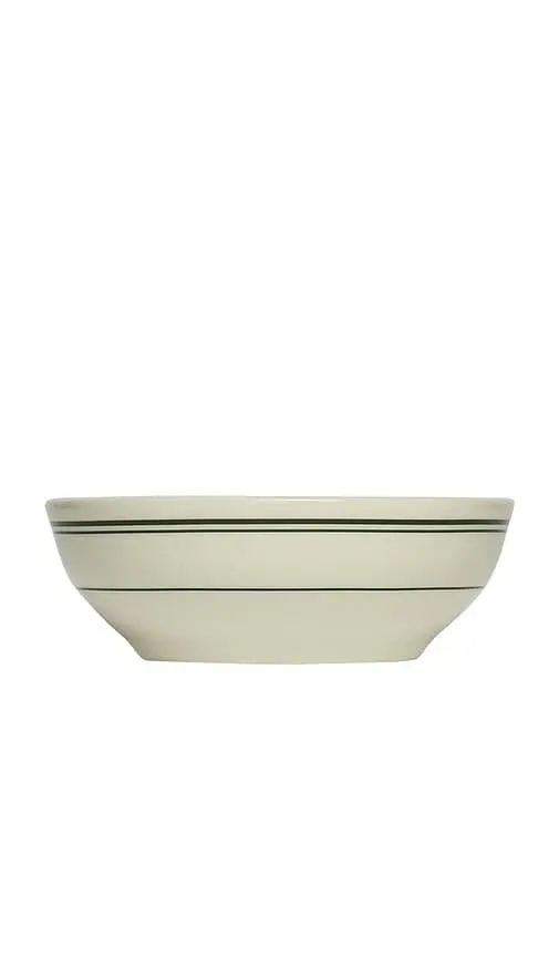 FISH'S EDDY Greenband Bowl In White