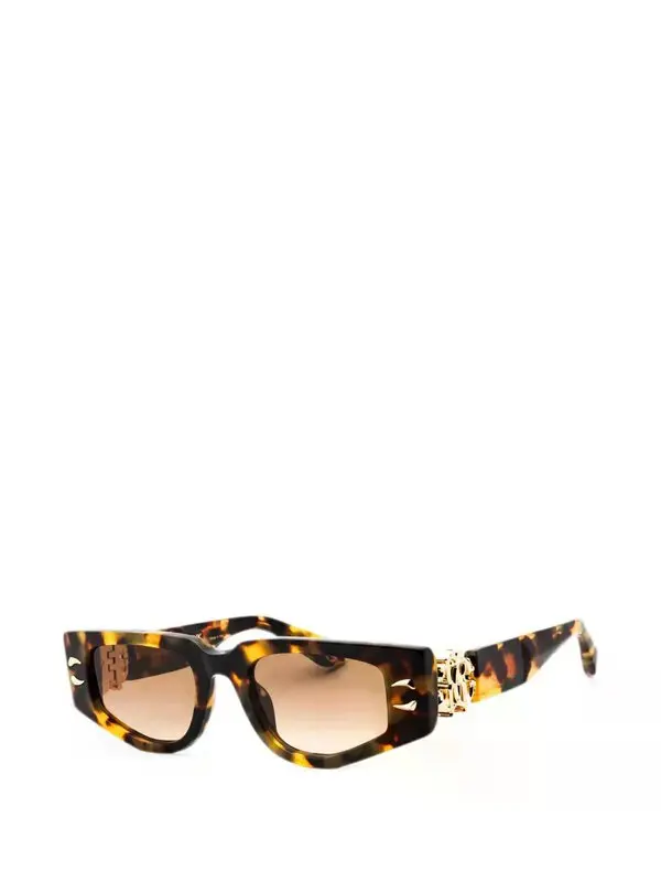 Roberto Cavalli Tortoiseshell-effect Rectangle-frame Sunglasses