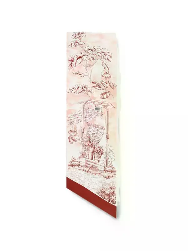 FERRAGAMO Voyage-print Pointed-tip Scarf
