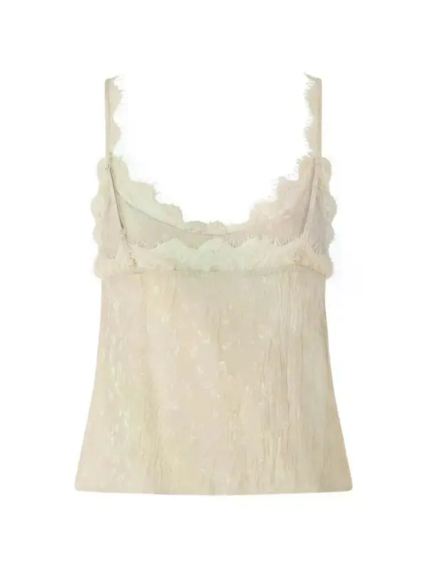 Pinko Lace-trim Crinkled Top