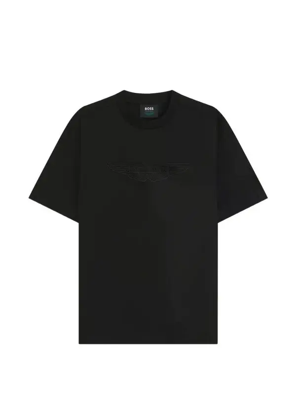 BOSS T-shirt In Mercerized Cotton - Black