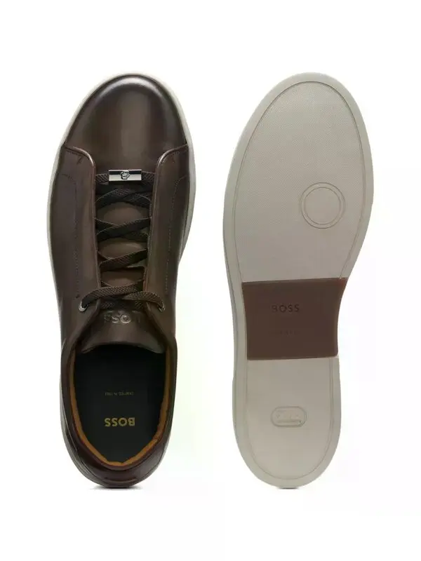 BOSS Gary Brushed Leather Sneakers