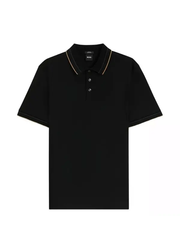 BOSS Cotton Polo Shirt - Black