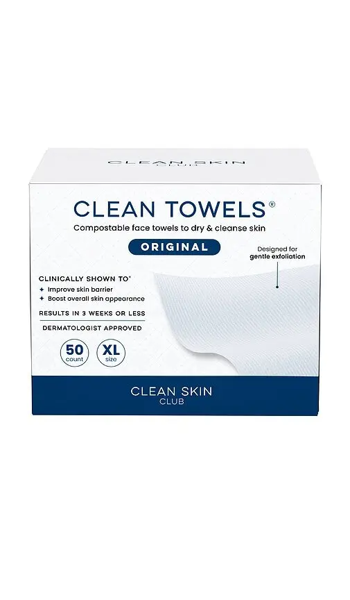 CLEAN SKIN CLUB Original Clean Towels Xl 50 Count In White