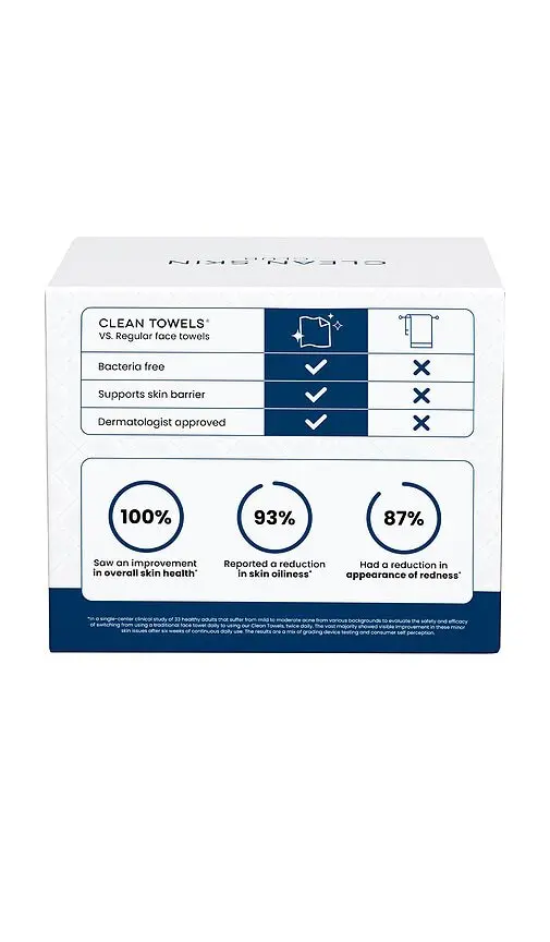 CLEAN SKIN CLUB Original Clean Towels Xl 50 Count In White