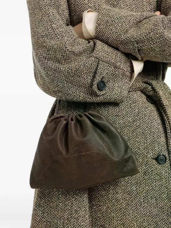 Brunello Cucinelli Pouch Bag In Lizard-effect Calfskin