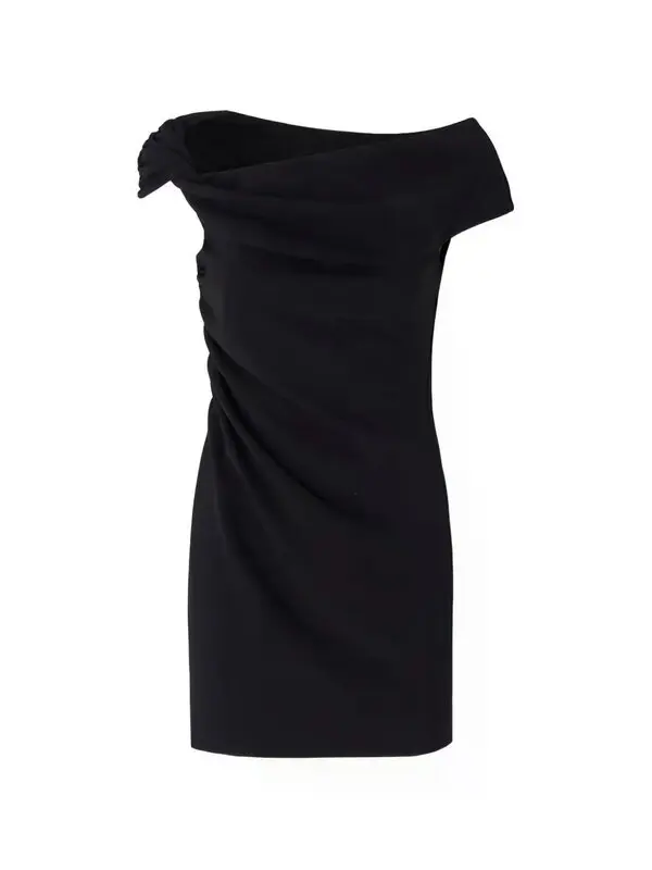 Pinko Off-shoulder Draped Dress - Black