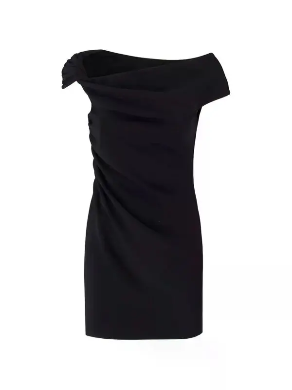 Pinko Off-shoulder Draped Dress - Black
