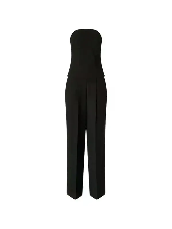 Pinko Strapless Wide-leg Jumpsuit - Black
