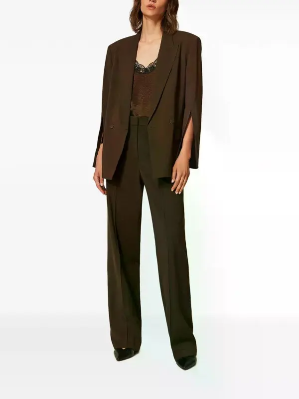 TWINSET Straight Twill Trousers With Pockets