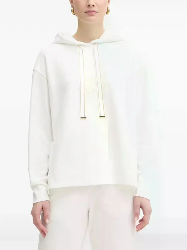 Luisa Spagnoli Drawstring Embroidered Hoodie